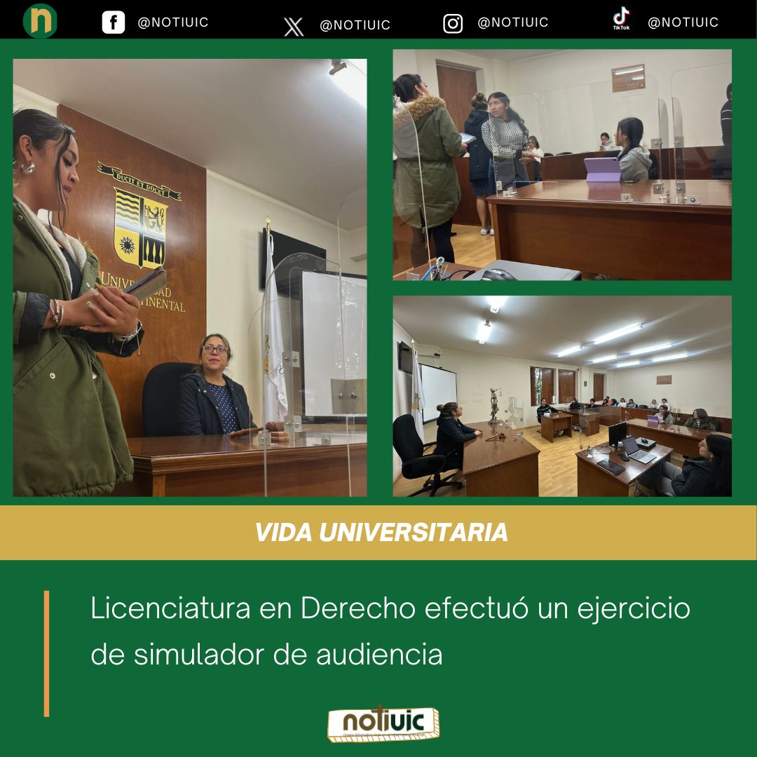 Licenciatura en Derecho efectuó un ejercicio de simulador de audiencia ...
