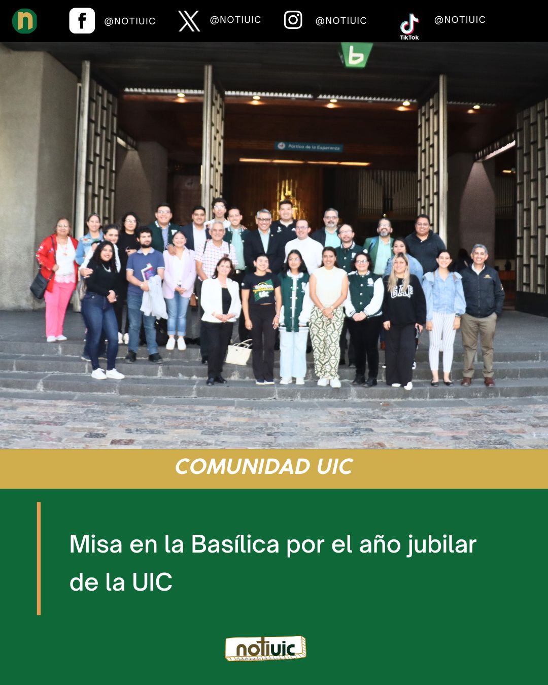 Misa en la Basílica por el año jubilar de la UIC - Universidad UIC ...
