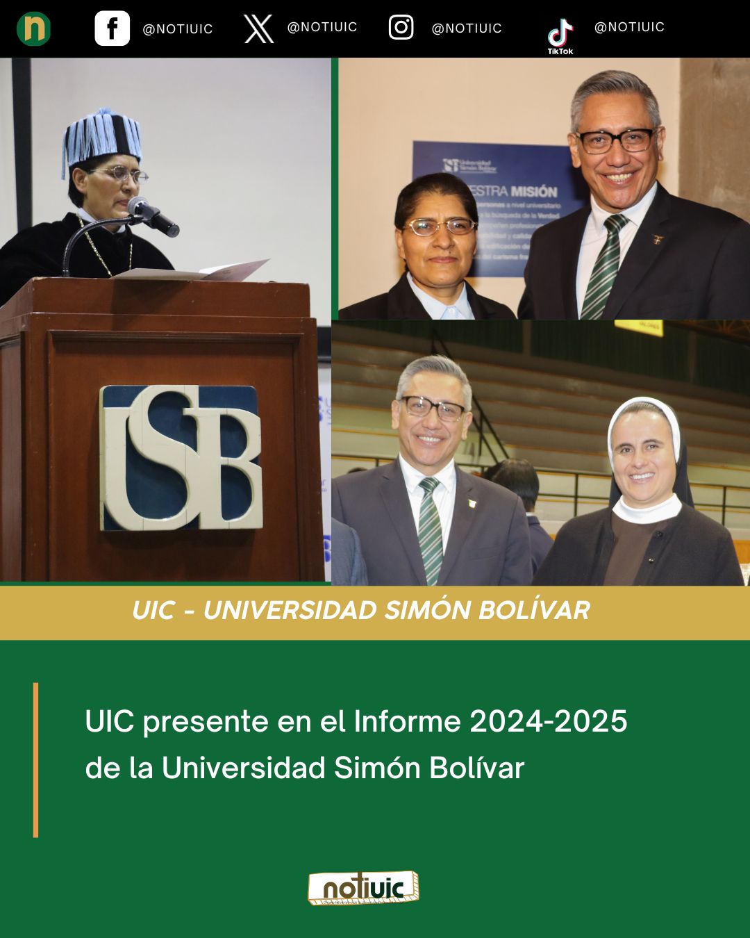 UIC presente en el Informe 2024-2025 de la Universidad Simón Bolívar ...