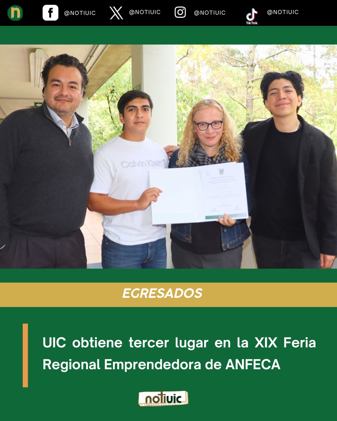UIC obtiene tercer lugar en la XIX Feria Regional Emprendedora de ...