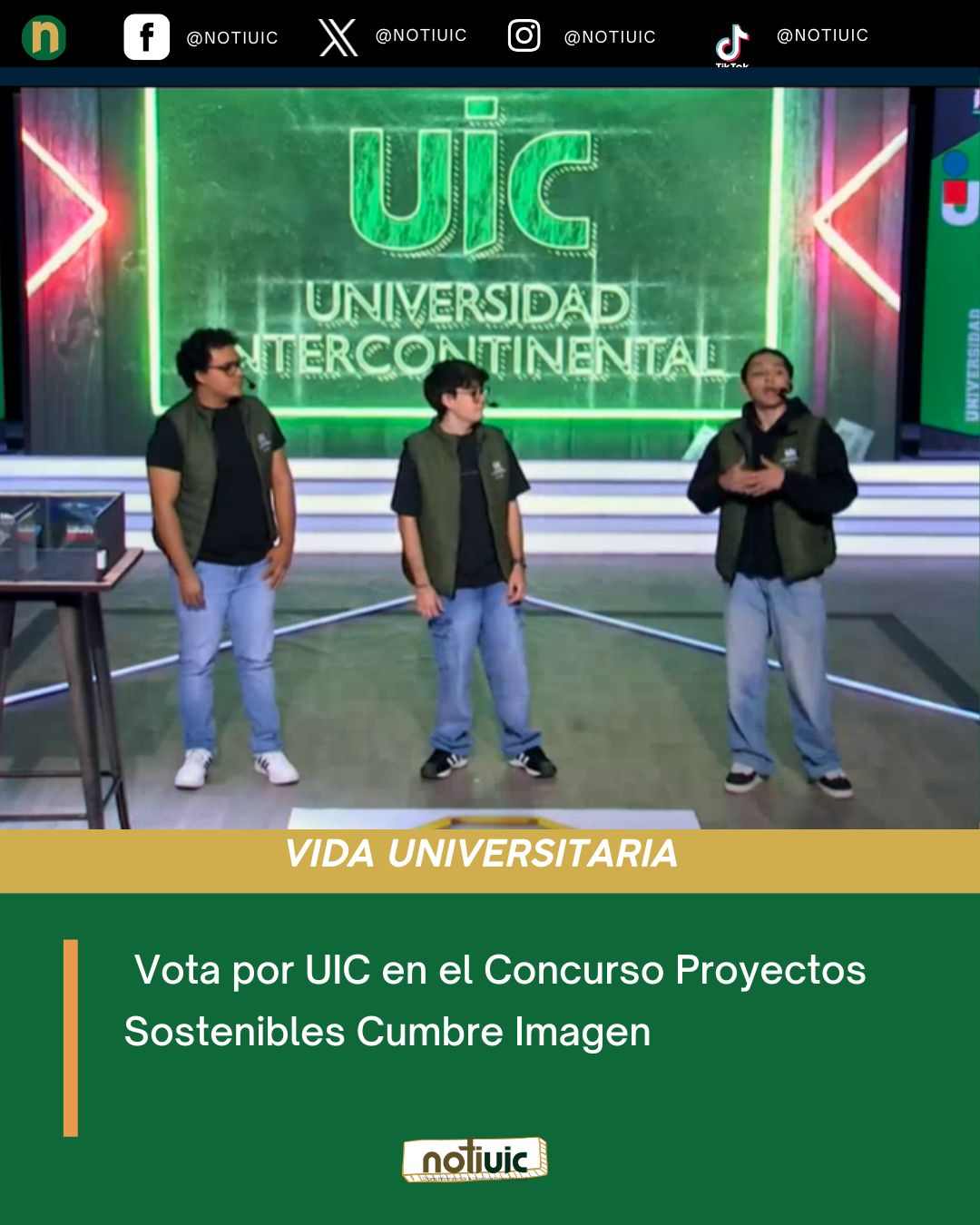 Vota por UIC en el Concurso Proyectos Sostenibles Cumbre Imagen - UIC.MX