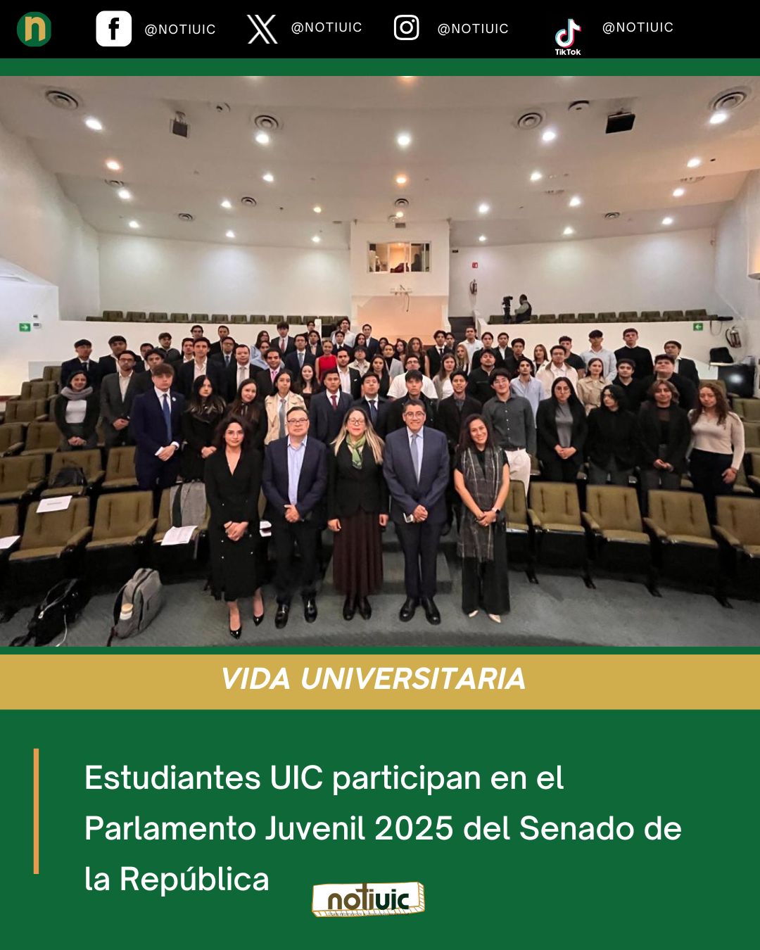 Estudiantes UIC participan en el Parlamento Juvenil 2025 del Senado de ...