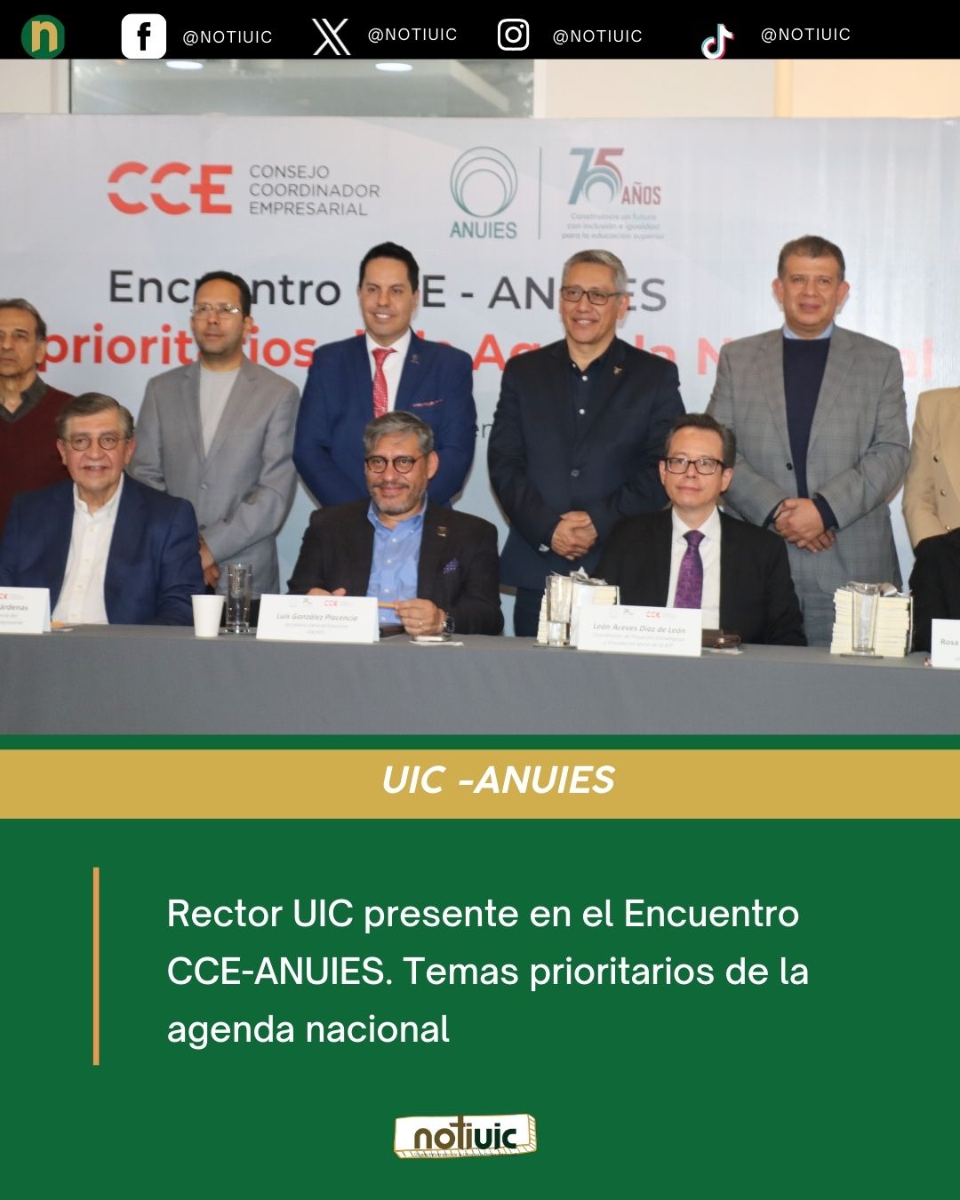 Rector UIC presente en el Encuentro CCE-ANUIES. Temas prioritarios de ...