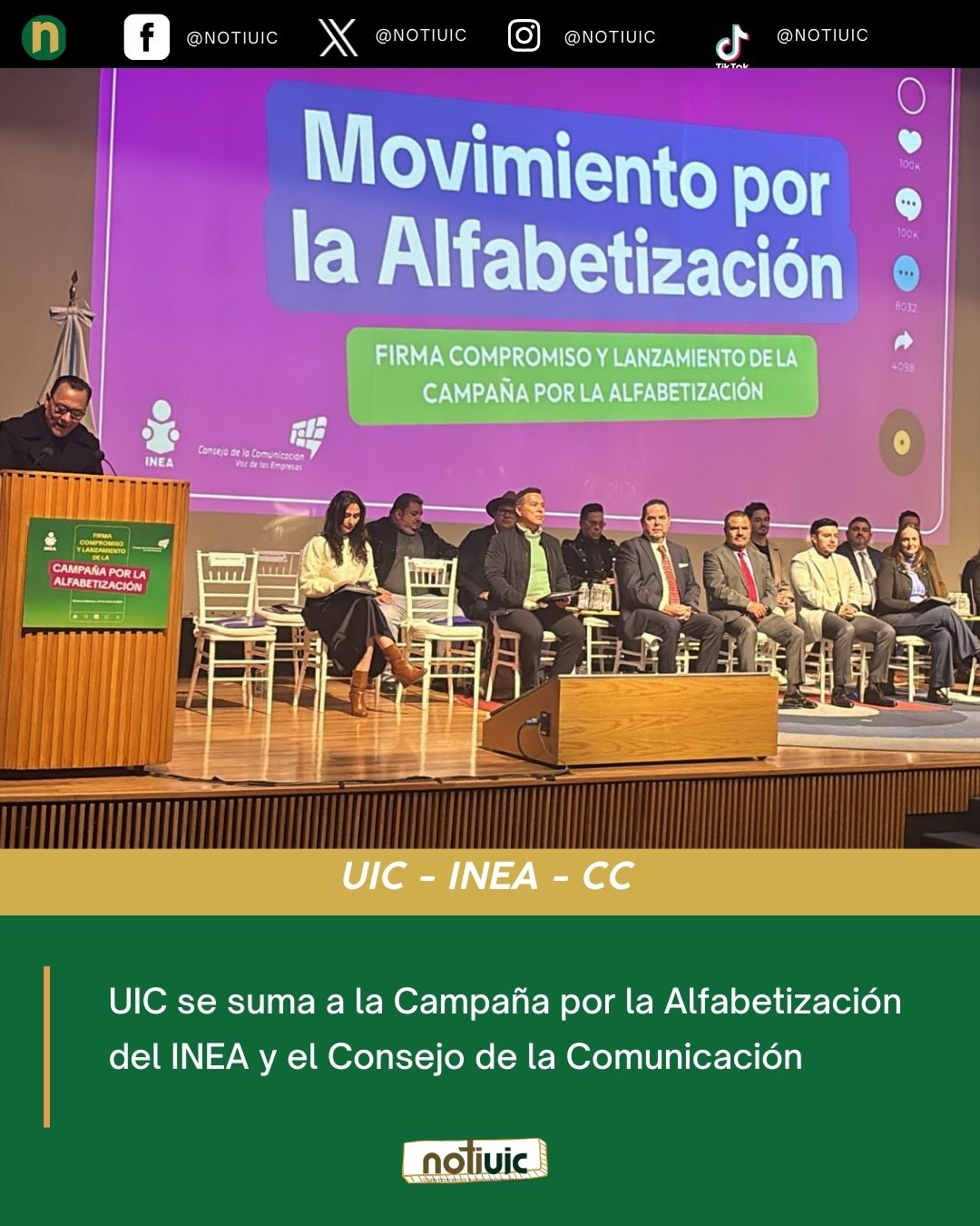 UIC se suma a la Campaña por la Alfabetización del INEA y el Consejo de ...