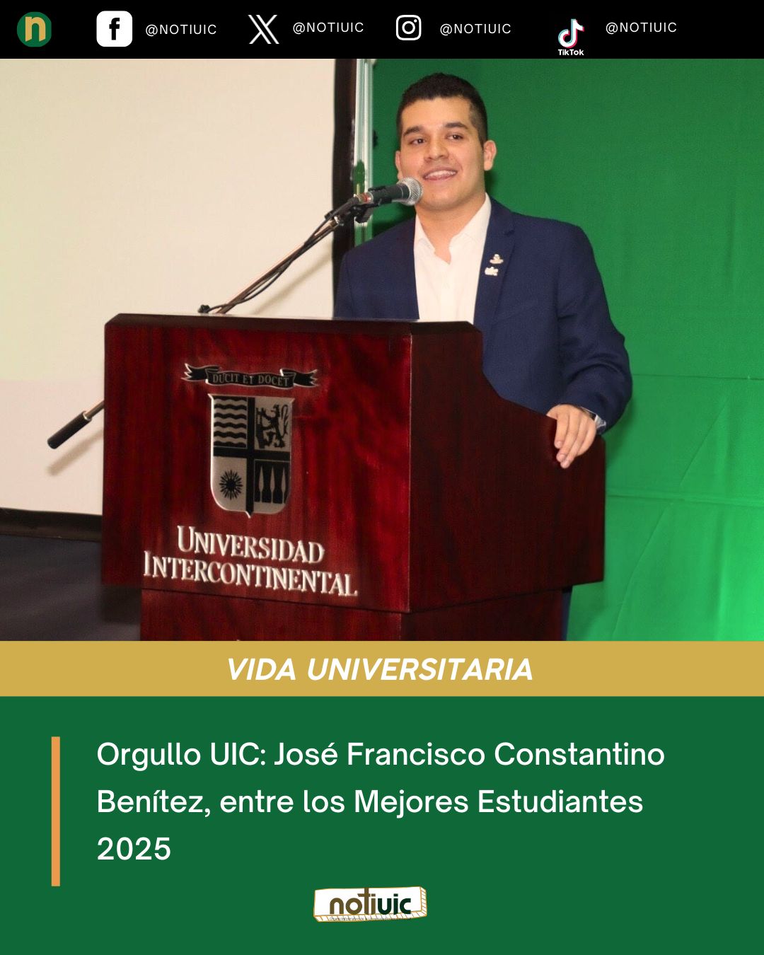 Orgullo UIC: José Francisco Constantino Benítez, entre los Mejores ...