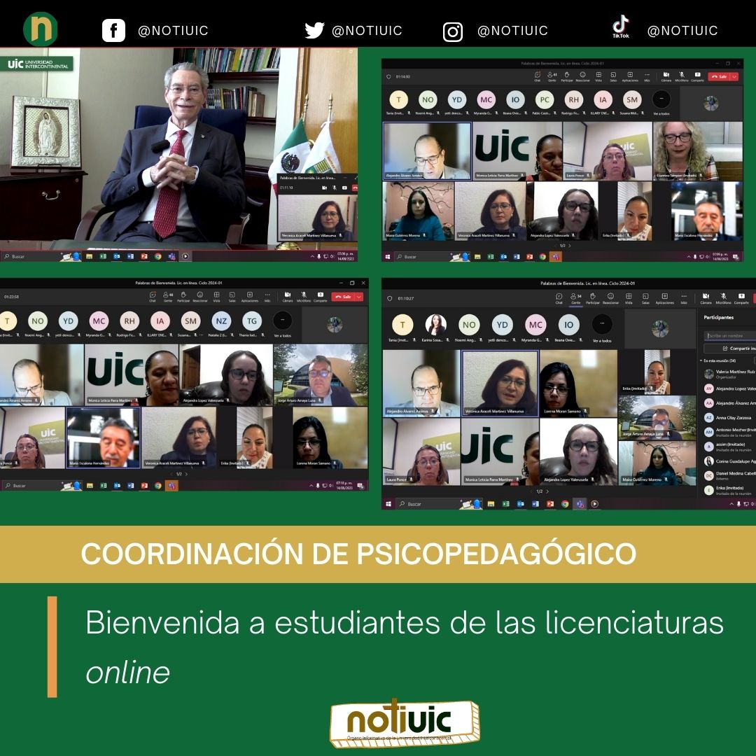 Bienvenida a estudiantes de las licenciaturas online - UIC.MX
